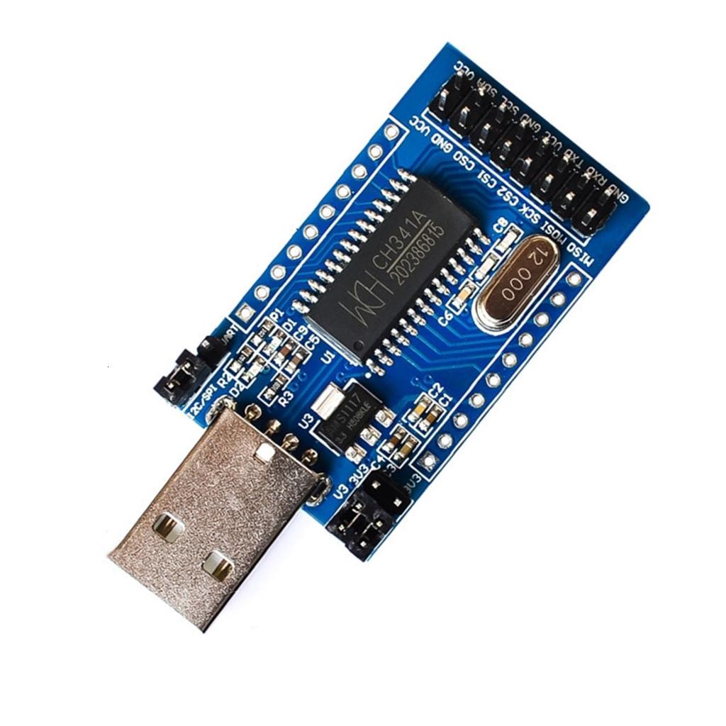 USB to UART IIC ISP I2C CH341 Programmer Converter Parallel Port Converter On-board EPP/MEM ...