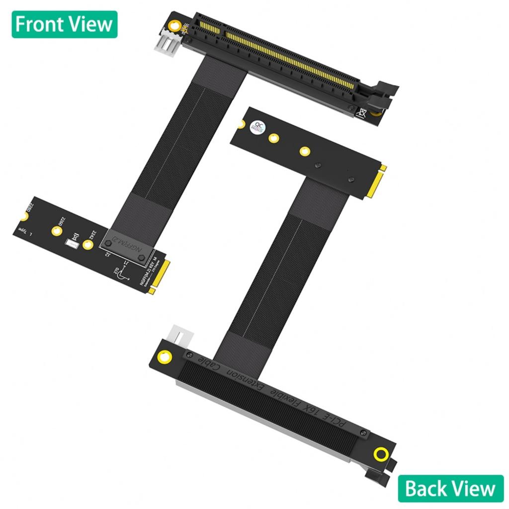 M.2 NGFF NVMe Key M to PCIE x16 Graphics Card Extension Cable M.2 Turn 90 Angled 16X M.2 Risers ...