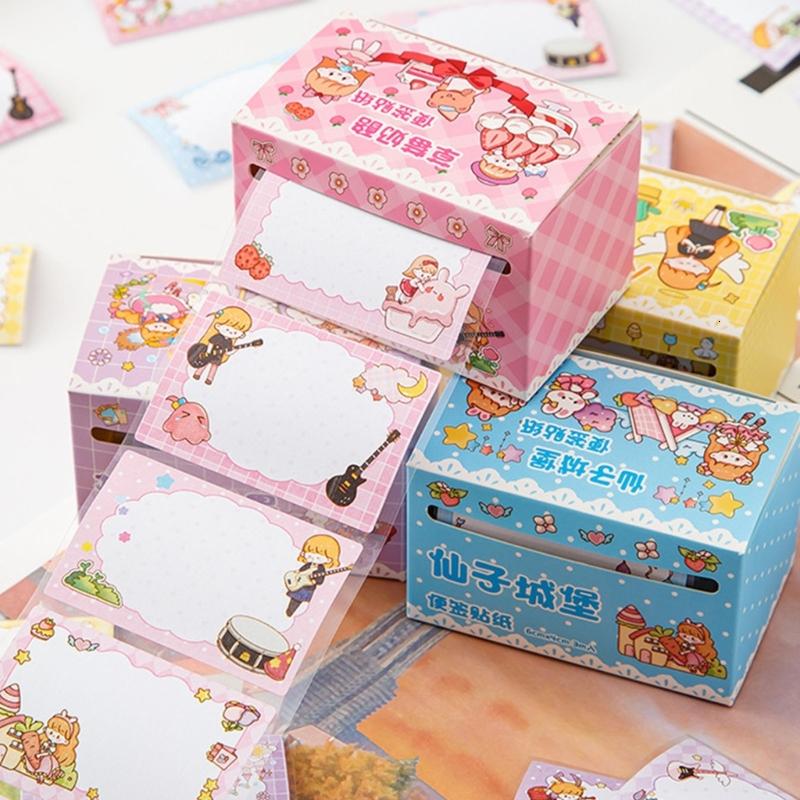 Pull Out Adhesive Notes for Writing 70 Sheets Unlined Cartoon Note Memo ...
