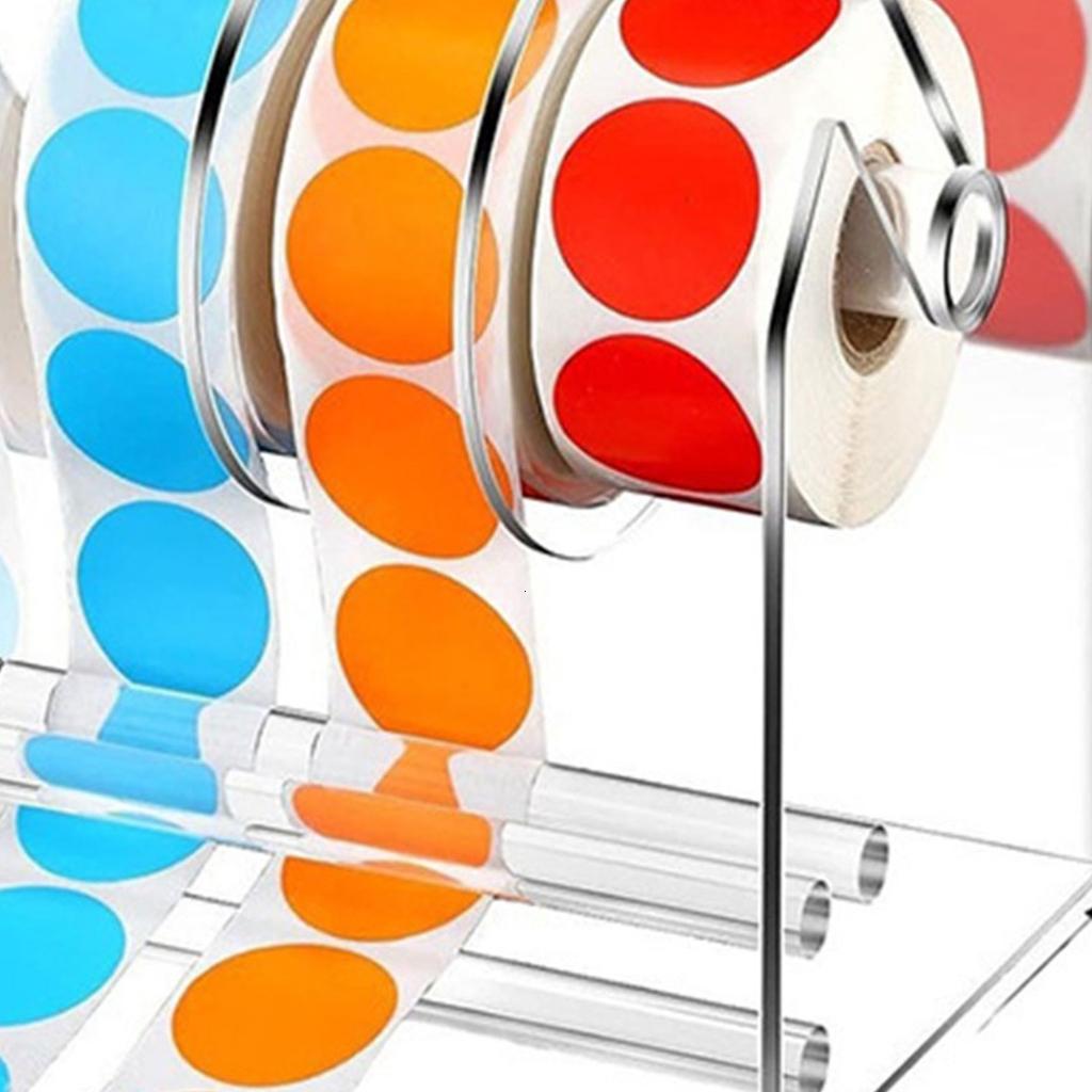 Clear Acrylic Sticker Roll Holder Convenient for Easy Label Dispensing ...