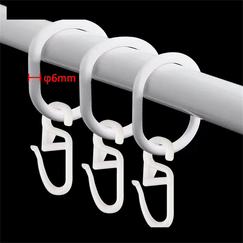 50Pcs/pack S Shape Curtain Track Clip Hooks for Seamlessly Window ...