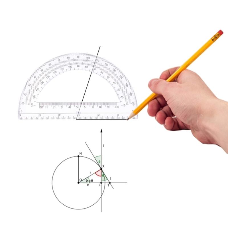 5PCS 180 Degrees Protractors Clear Protractor Angle Measurement Tool ...