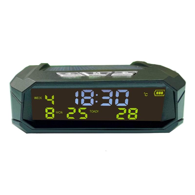 Car Electronic Clock Universal Car Clock Auto Interior Accessory Solar ...