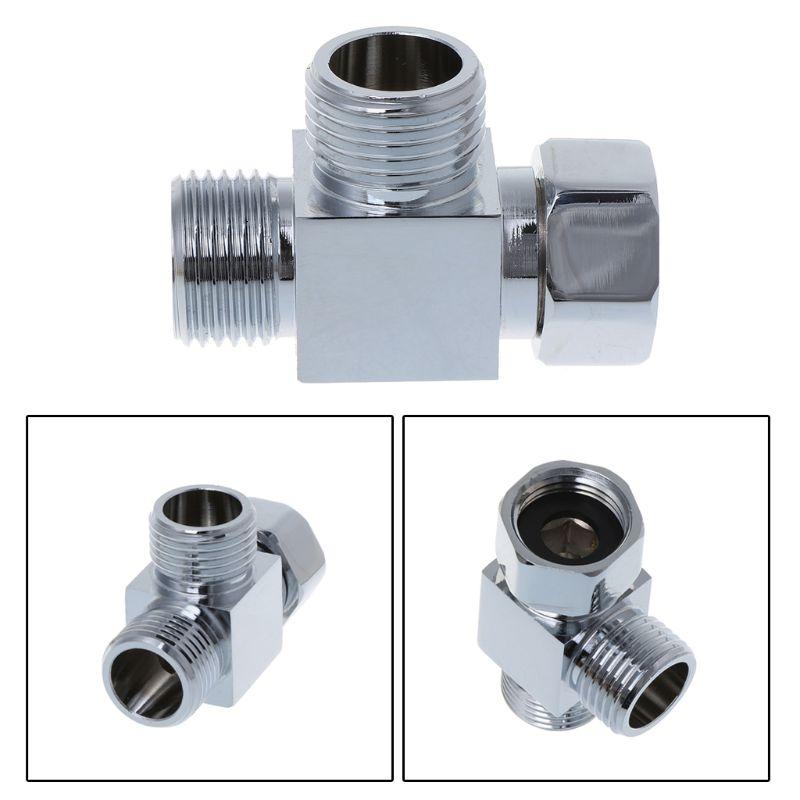 G1/2 T-Shape Adapter Hose Fitting 3 Way for Valve for Toilet Bidet ...