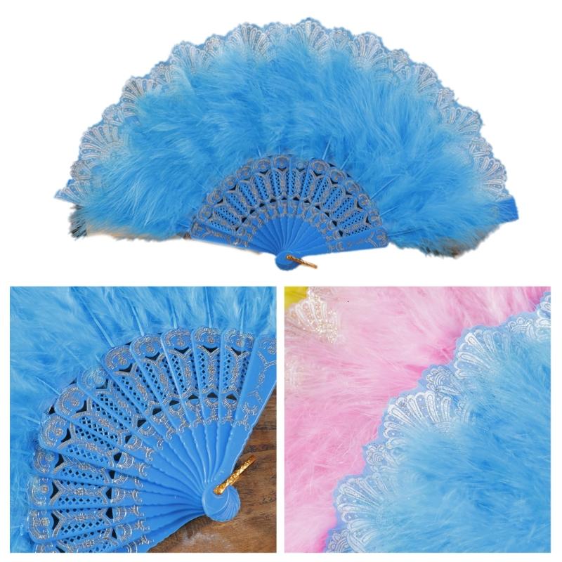 Classical Feathered Fan Handheld Lace Fan for Performances and Fashion ...