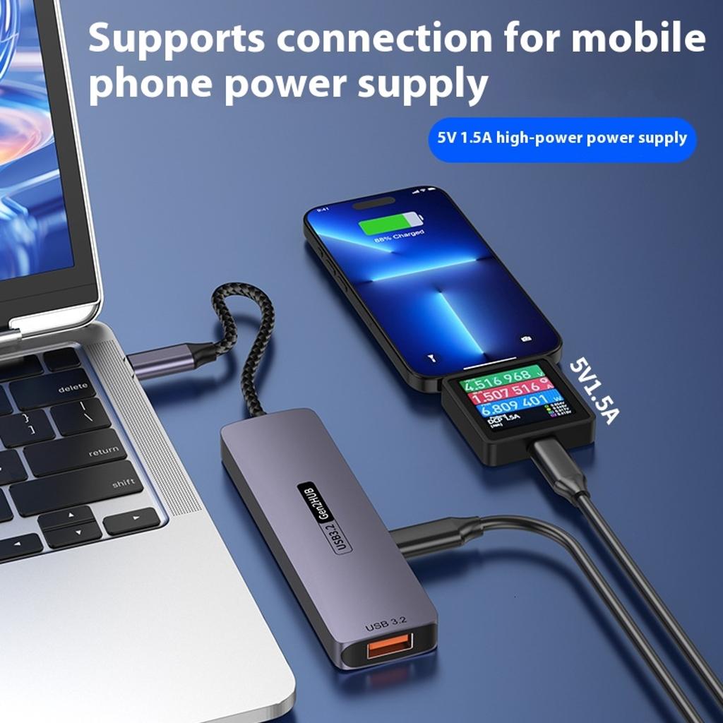USB C 10Gbps Hubs PD100W 140W Power Delivery 5V 1.5A Charging Fast Data ...