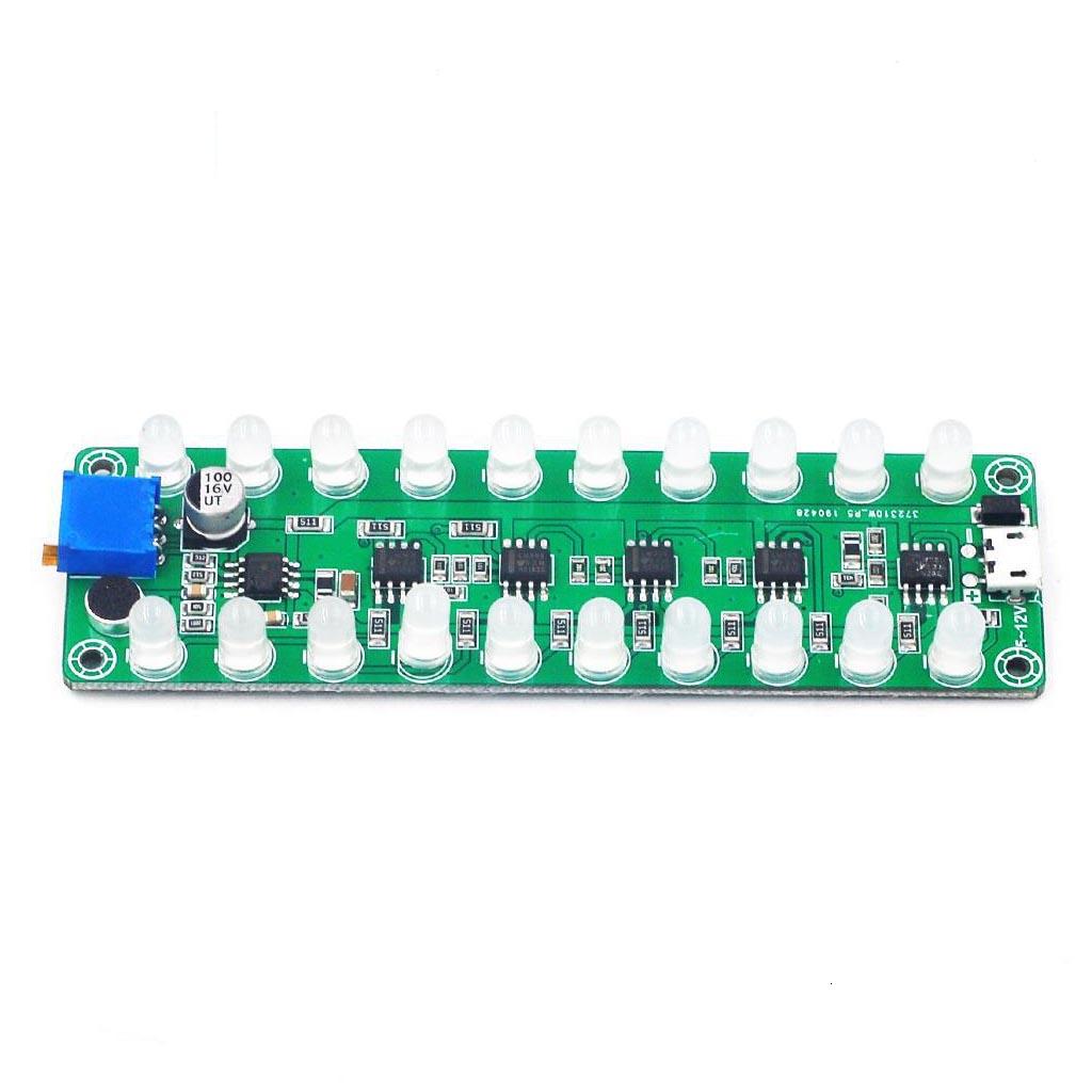 Sound Control VU Meter Amplifier Board RGB Voice-Activated Audio Level ...