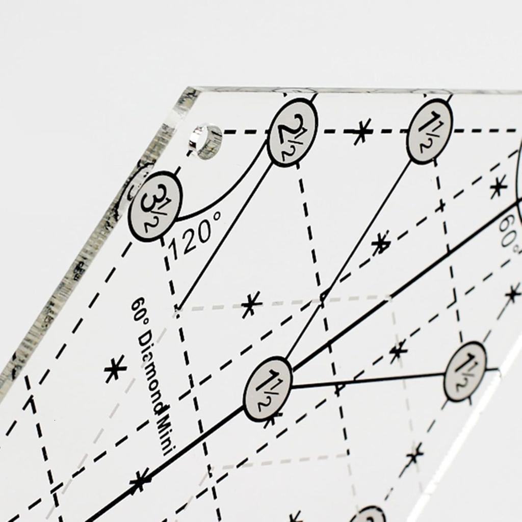 Clear Patchwork Ruler 60 Degree Quilting Template Sewing Ruler | Lazada