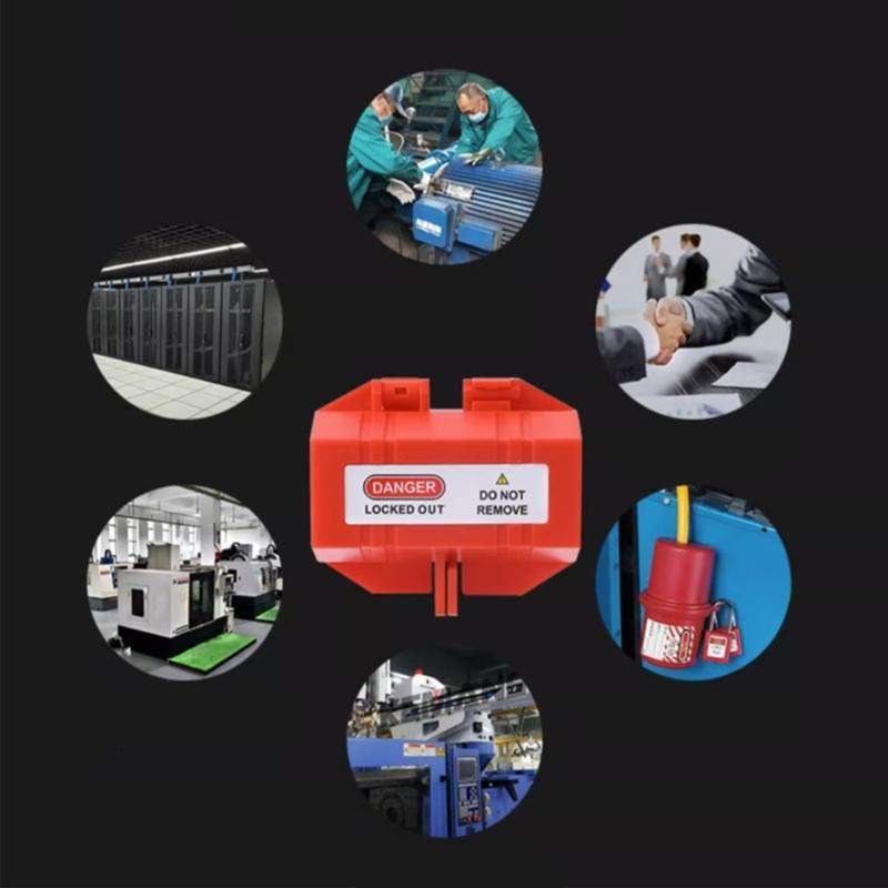 Plastic Tagout Plug Power Lock Portable Electrical Plug Lock Lockout ...