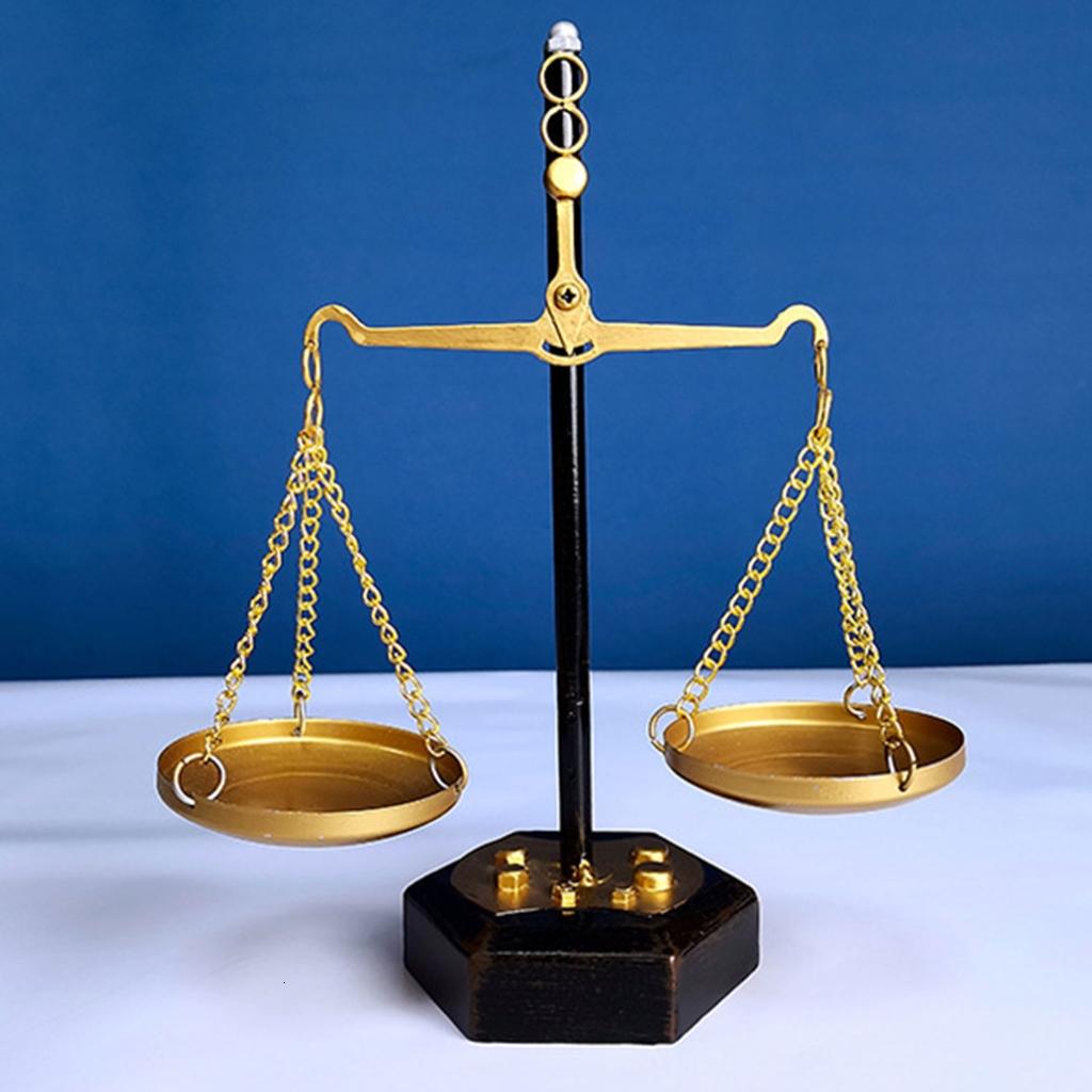 Classical Justice Scale Decorative Ornament Metal Weight Balancing ...