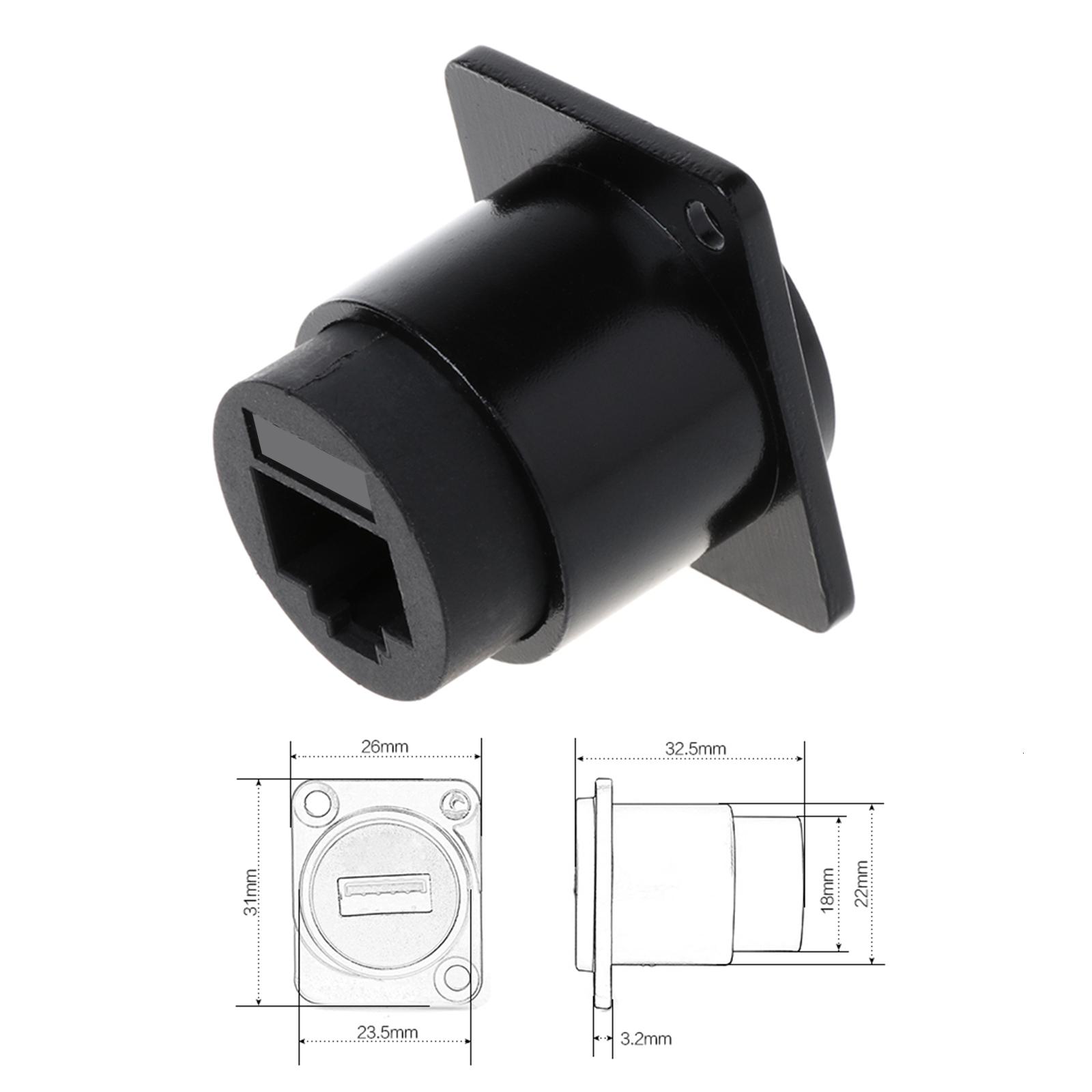 D-type Module RJ45 Socket Cat6 Panel Mount Network Ethernet Expansion ...