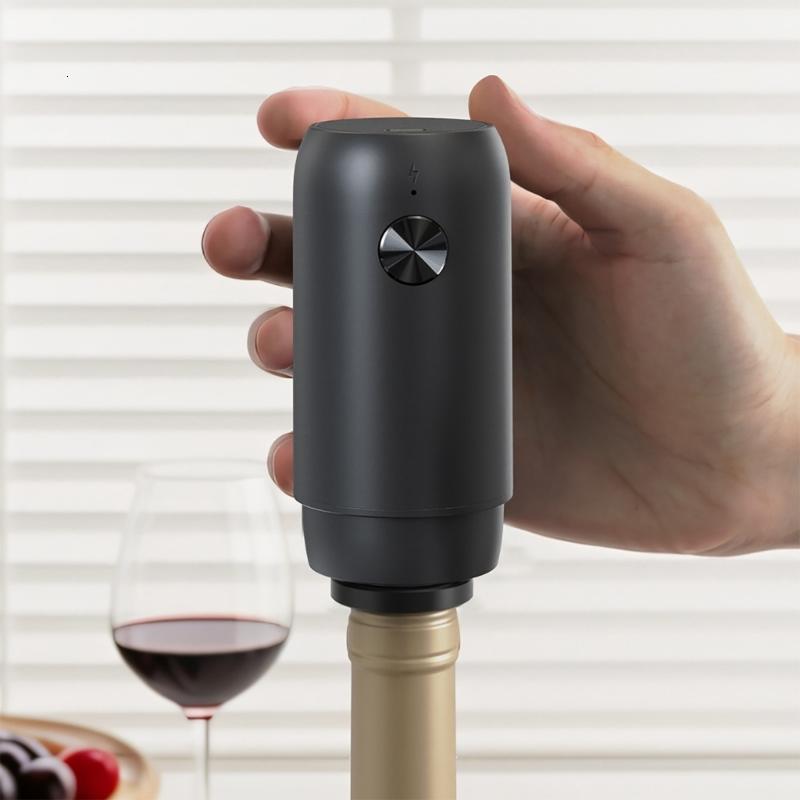 Electric Wine Saver Pump with Vacuum Wine Stopper Rechargeable Pump ...