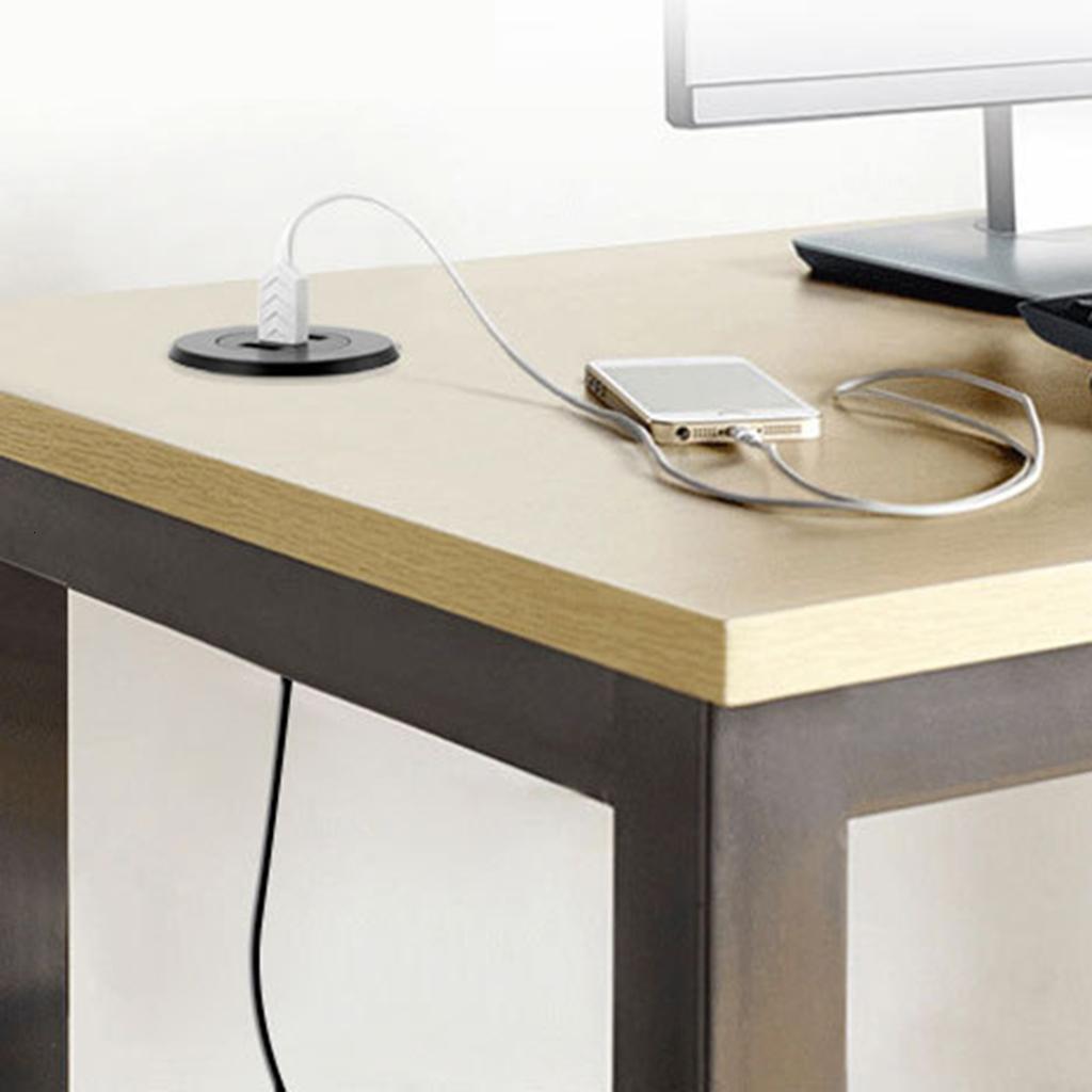 Office Charging Solution Embedded USB Type C Splitter, Round Desk ...