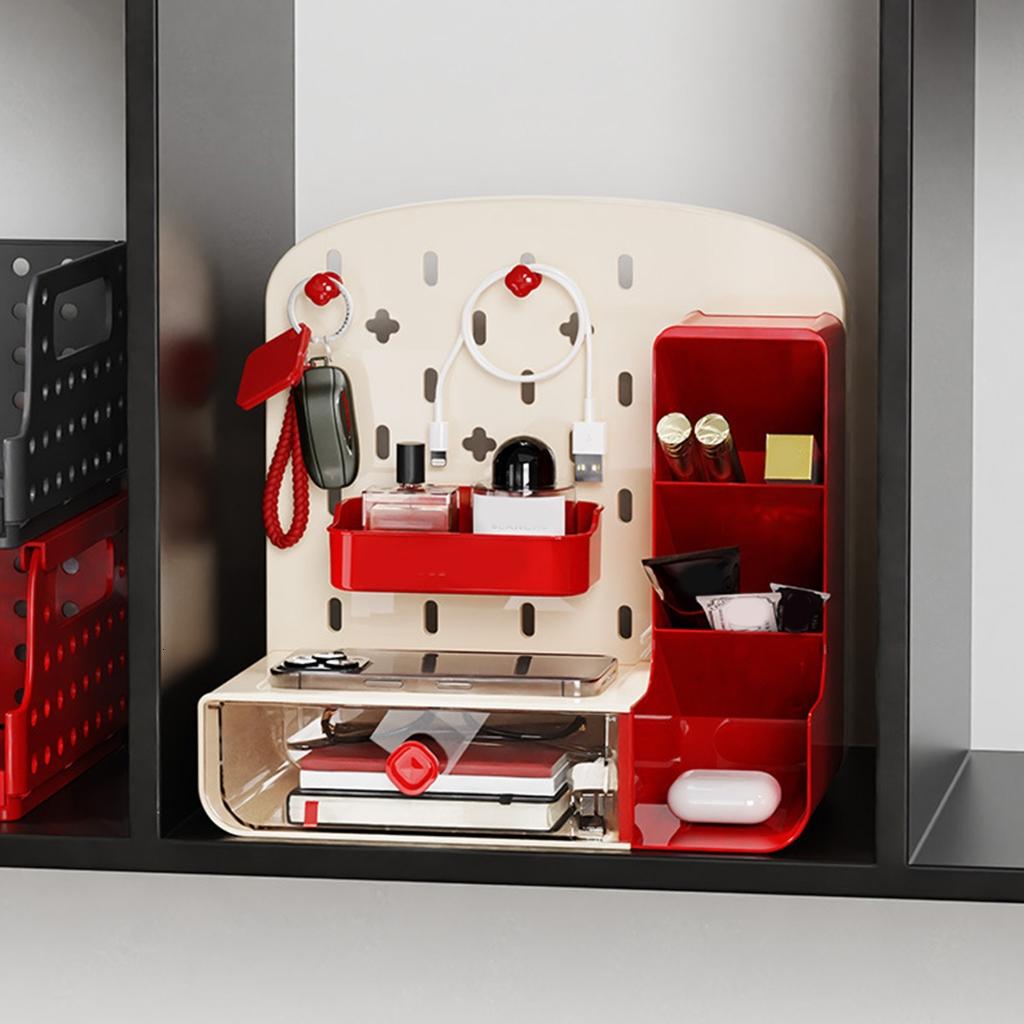 Practical Drawer Storage Rack with Pegboard for Efficient Workspaces ...