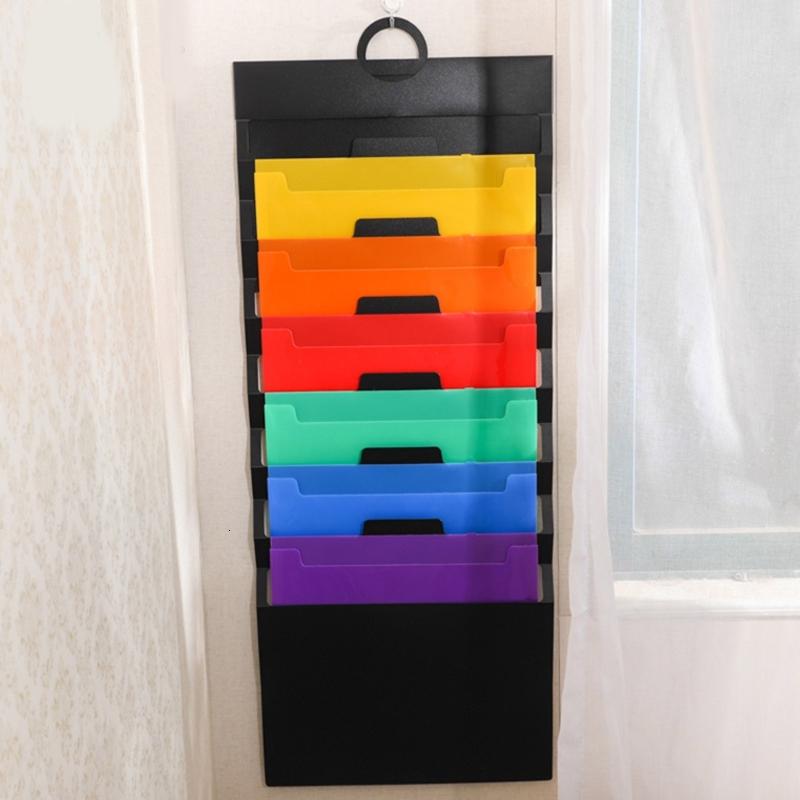 Over The Door File Organizer 6 Pocket Hanging File Folder Document Wall ...