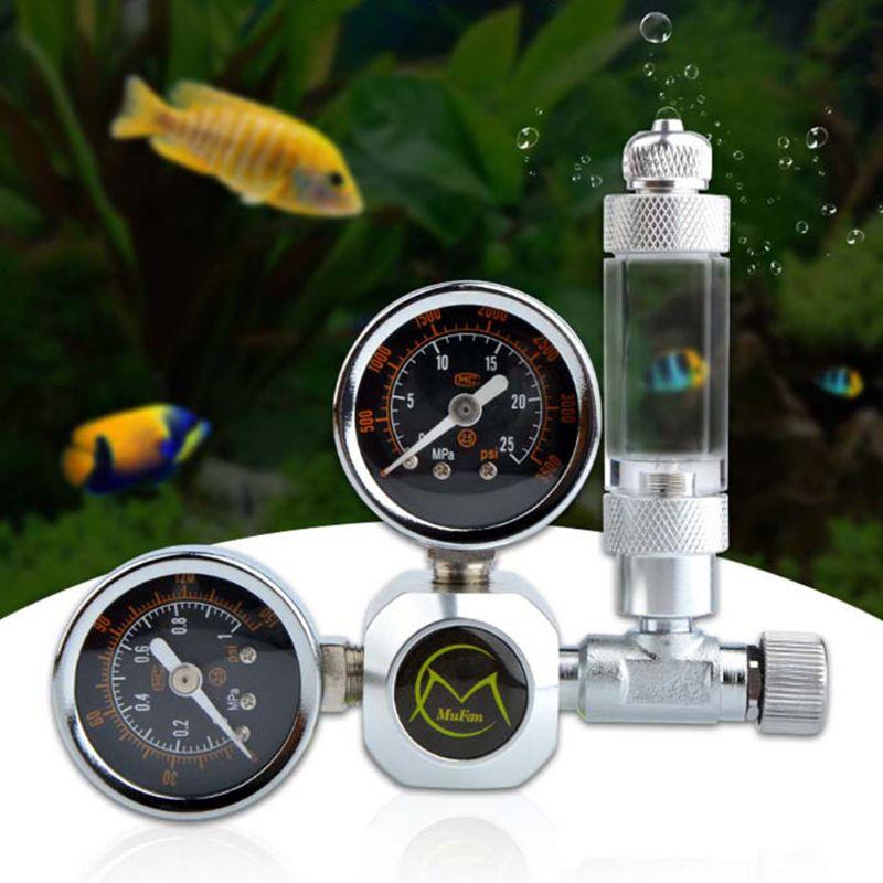 Aquarium CO2 Pressure Regulator 220V Electromagnetic Pressure Gauge ...