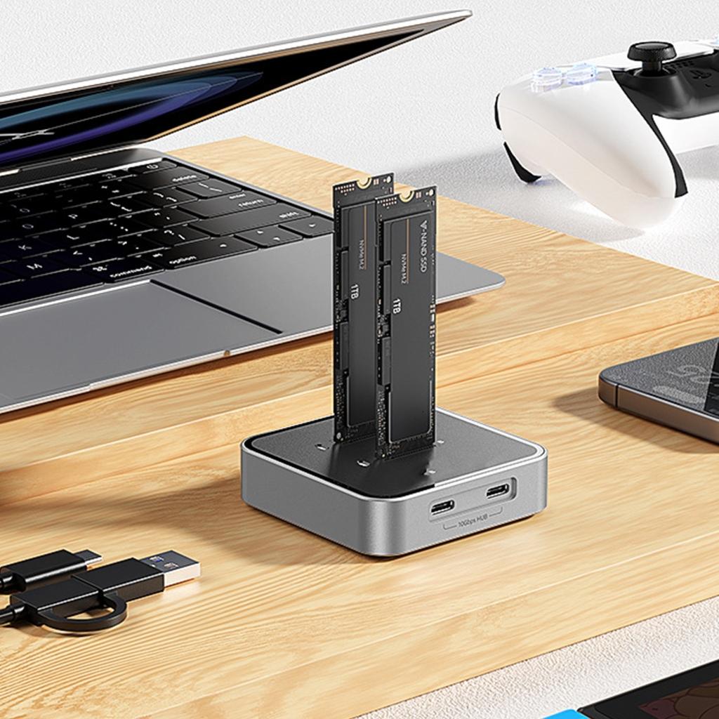 M.2 SSD Docking Station Independent Clone Function 10Gbps Transfer Rate ...