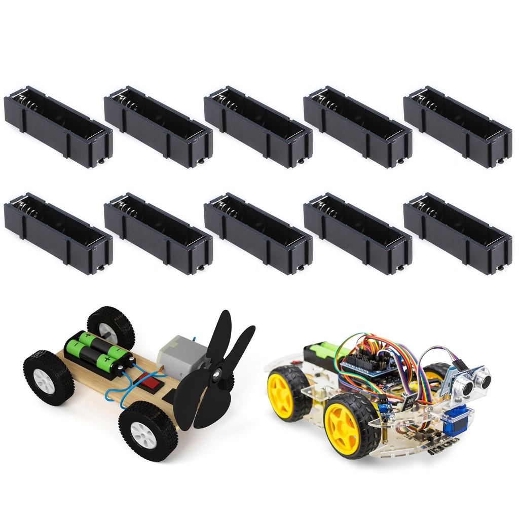 Modulars LR6 AA Battery Box, Connectable 1 10 Slot AA Battery Holder ...