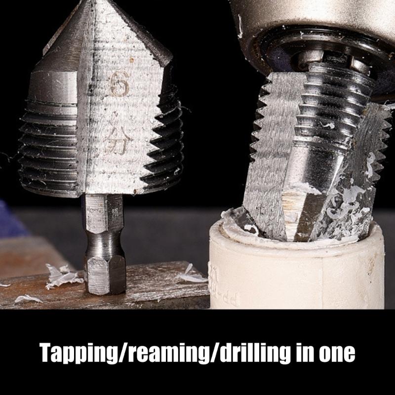 Electric Drill PVC Pipe Threader Kit PVC Thread Maker Tool for Electric ...