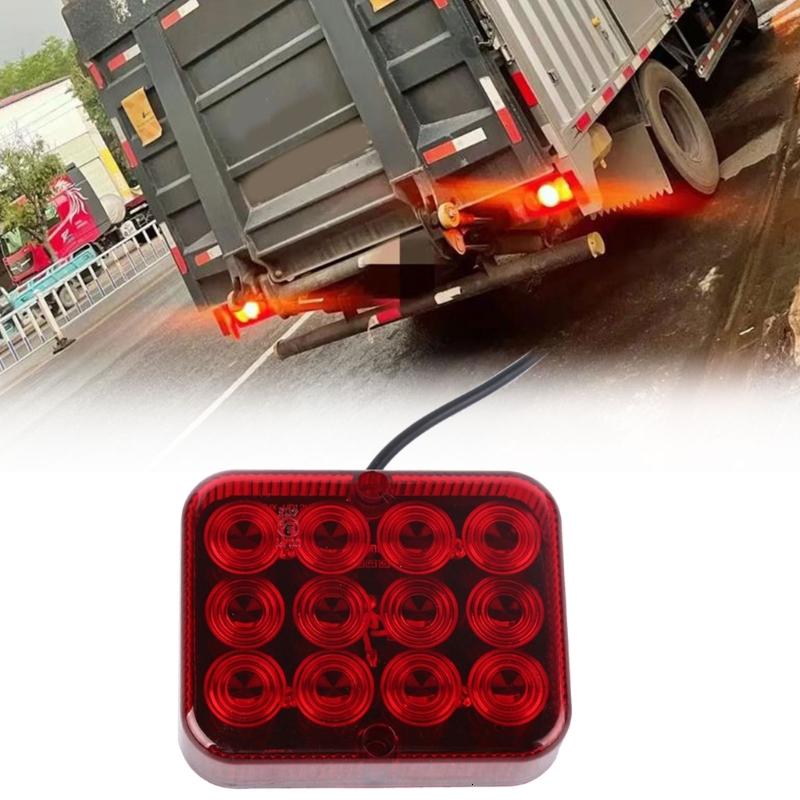 12 LED Bright Fog Lamp Tail Light Strobe For Trucks Trailers Campers ...