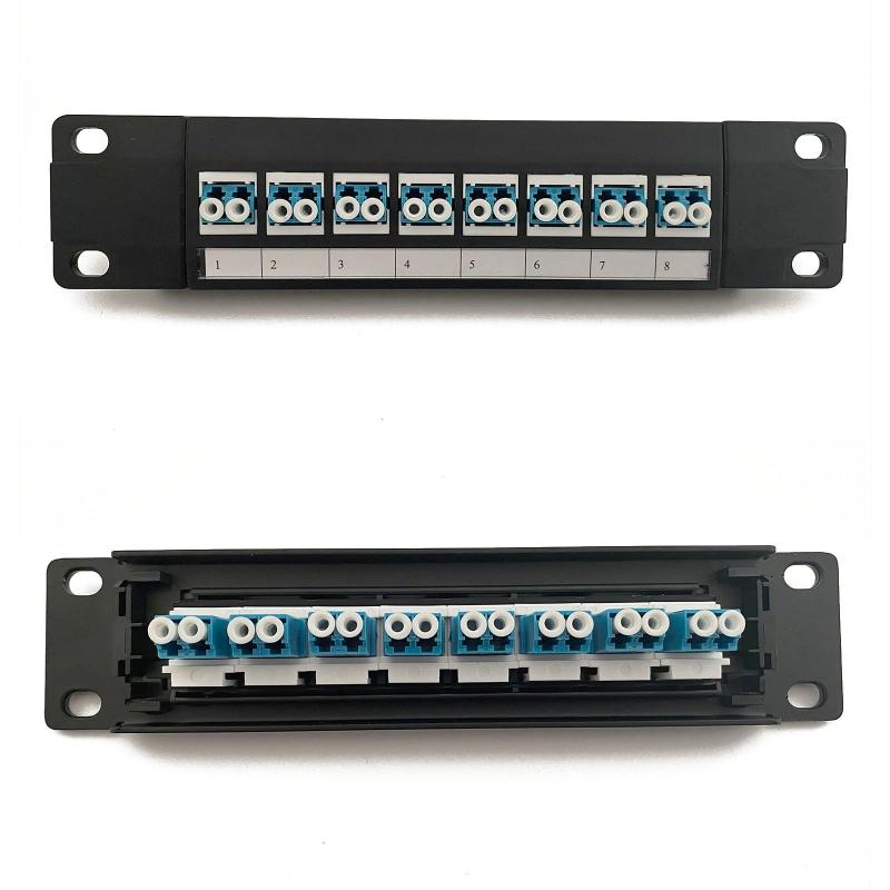 8 Port LC Wallmount Patch Panel 10G Support 1U Network Patch Panel UTP ...