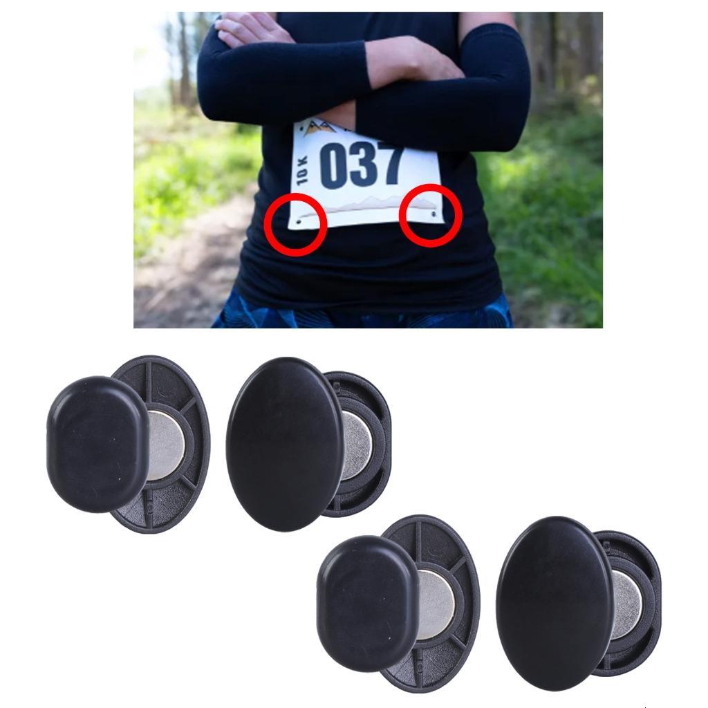 4 Pair Magnetic Race Bib Holder Running Race Number Running Bib Clip ...