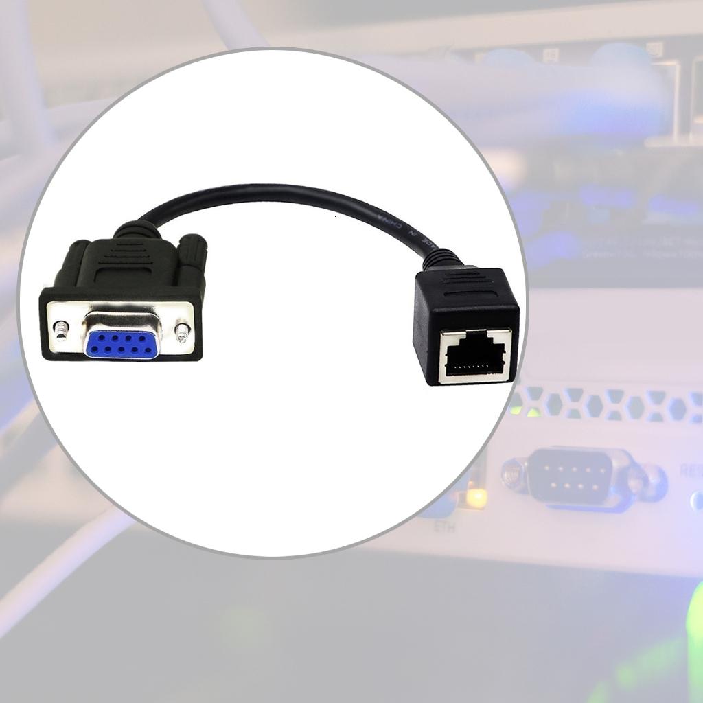 RS232 DB9 to RJ45 Adapters DB9 9Pin Connectors Female & Male to RJ45 ...