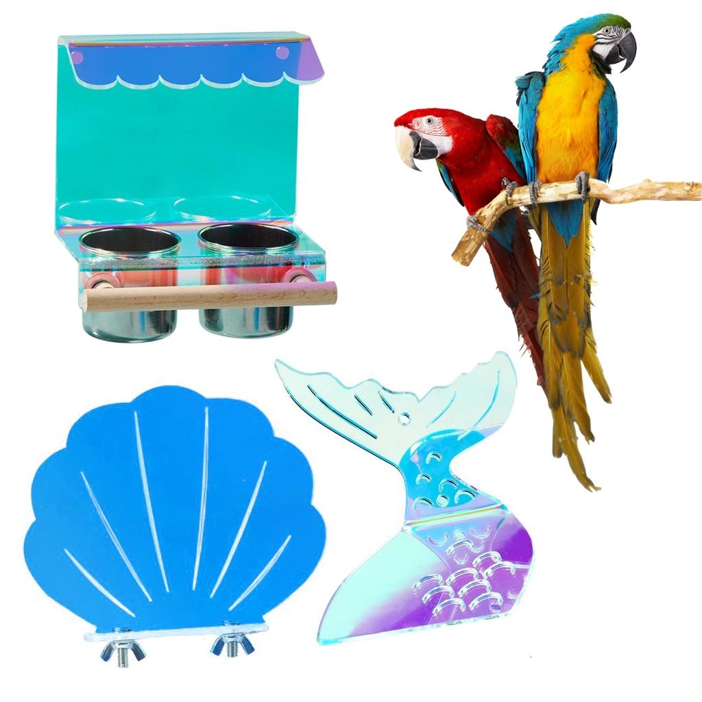 Acrylic Bird Perch for Cage Parrot Perch Climbing and Standing Exercise ...