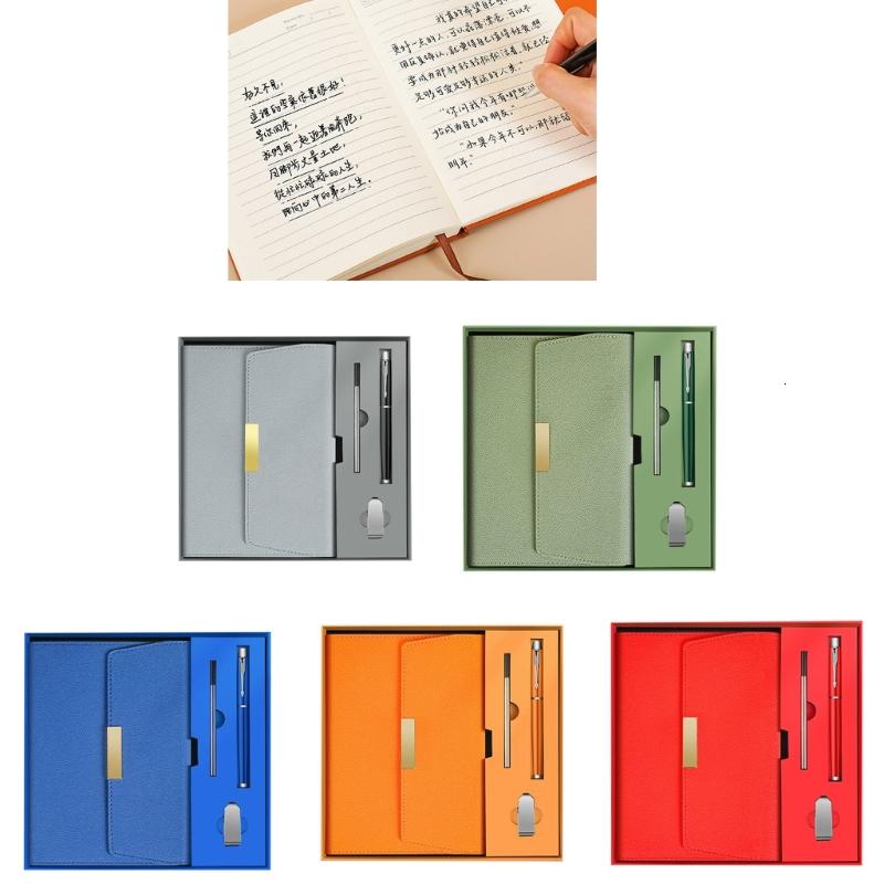 Journal Notebook with Pen and Gift Box Set PU Leather 100 Sheets 200 ...