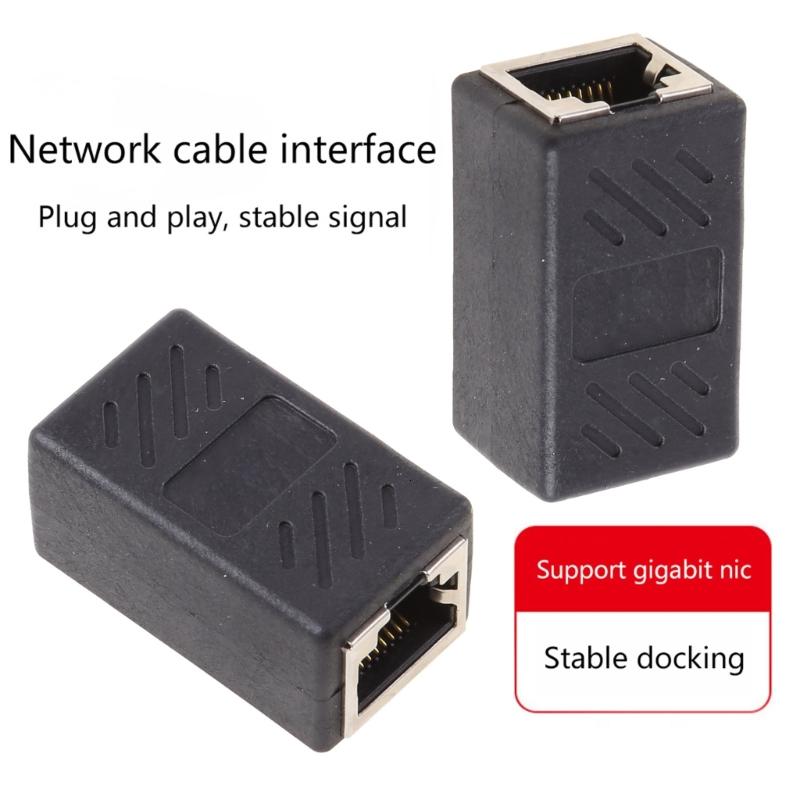 RJ45 Female Network Ethernet Net Connector Adapter Coupler Extender ...