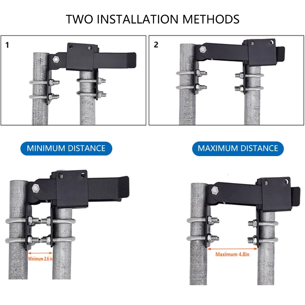 Adjustable Chain Link Gate Latches Steel Double Gate Latches for 1 ...