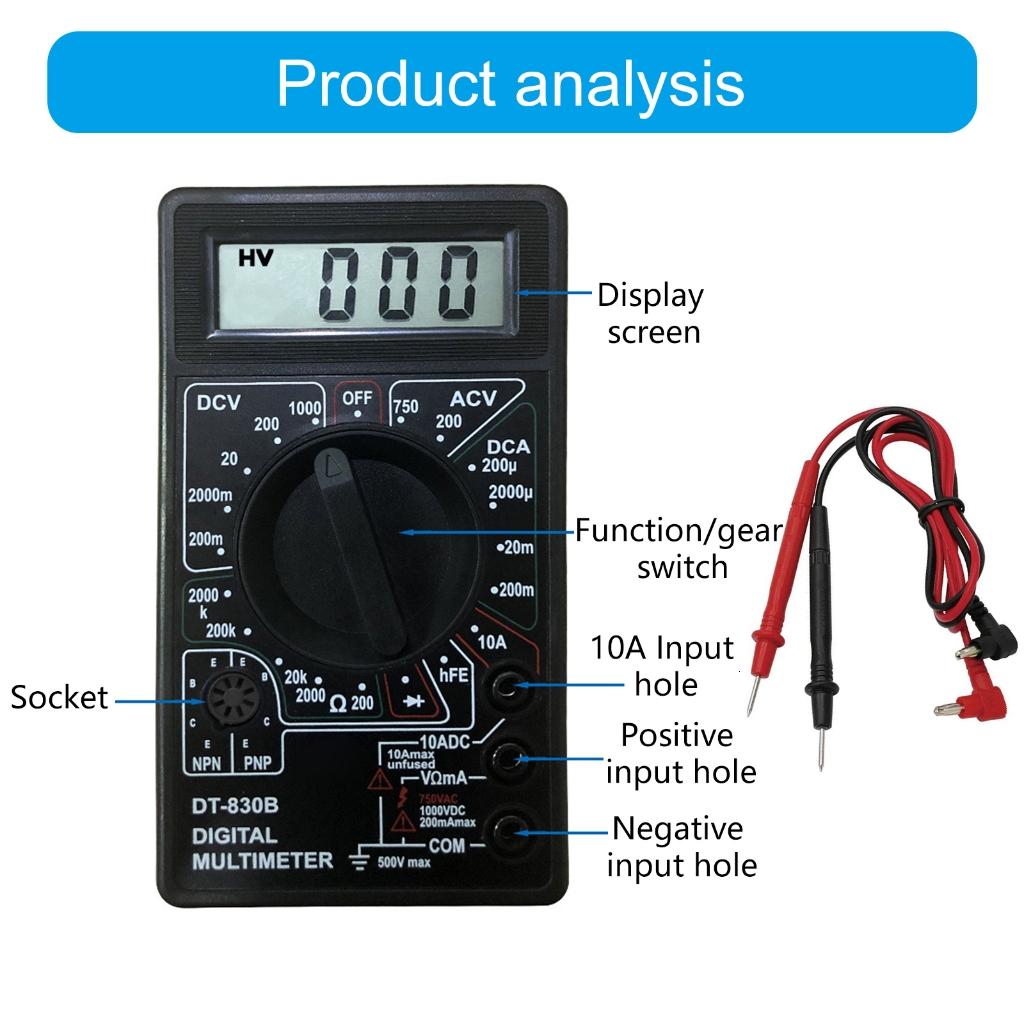 Easy To Use Digital Multimeter Circuit Testing Device for Electronics ...