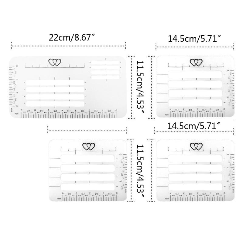 4 Pcs Craft Addressing Guide Notebook Multi-use Letter Envelope Stencil ...