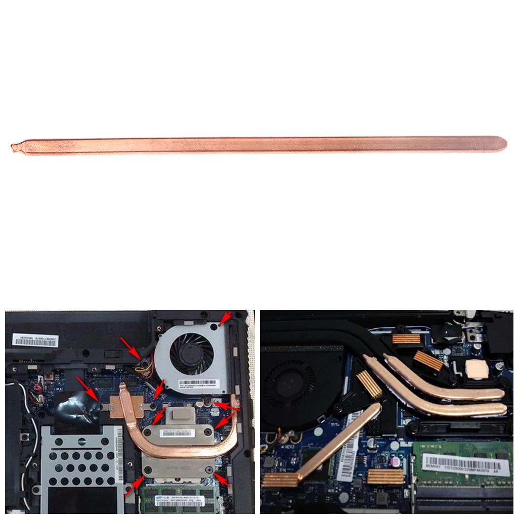Flat Heat Pipe 220x8x3mm GPU CPU Backplate Copper Heatsink Pipe to Cool ...