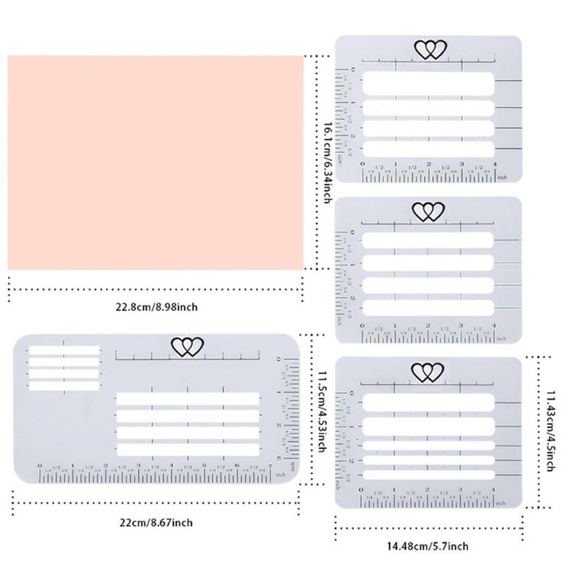 4 Pcs Craft Addressing Guide Notebook Multi-use Letter Envelope Stencil ...