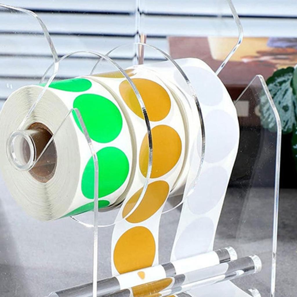 Clear Acrylic Sticker Roll Holder Convenient for Easy Label Dispensing ...