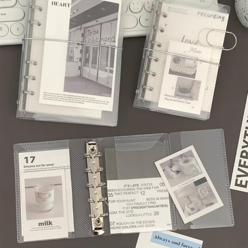 A6/A7 Binders Folder Clear Notebook Cover Practical Three Fold Flip ...