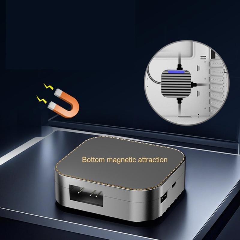 Compactly 5V 3Pin ARGB Hub with Builts in Lighting Mode and Button ...