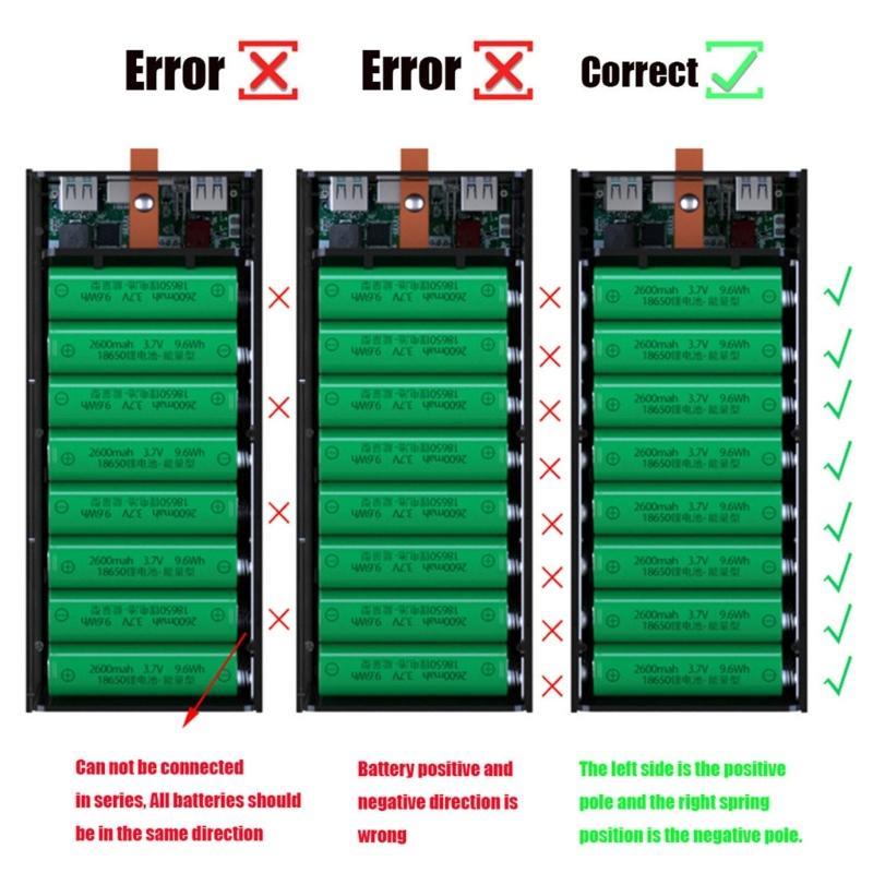 DIY Power Case Box 40x18650 Battery Pack with LED Lighting and Advanced ...