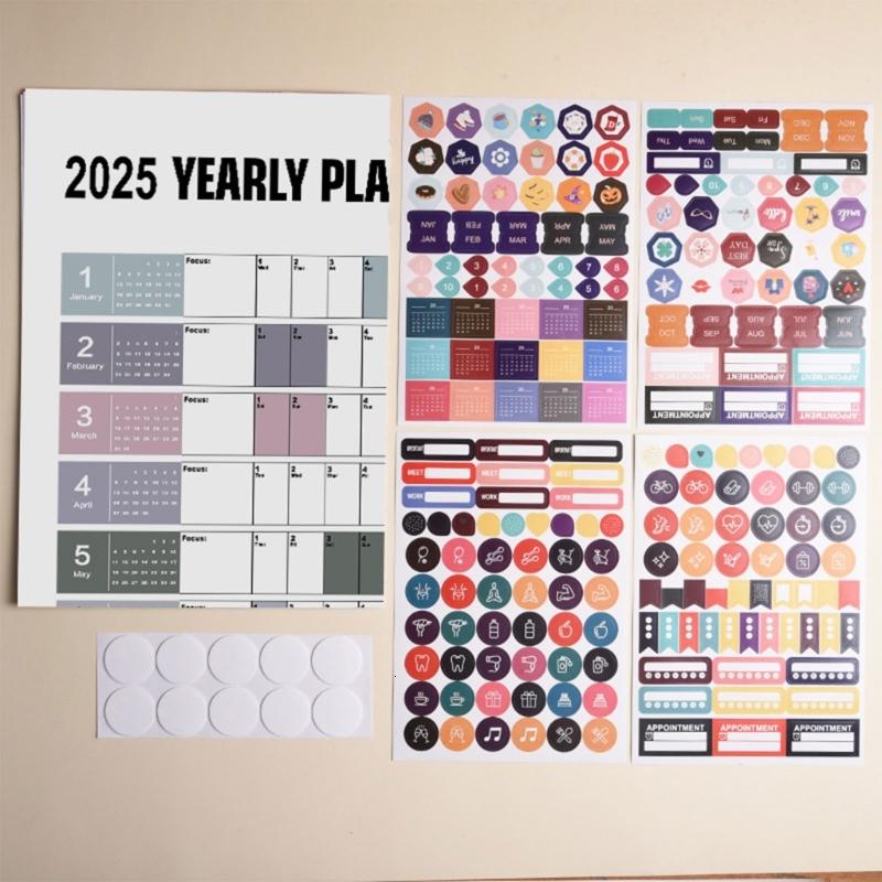2025 Yearly Planner Calendar Family Home Planner Calender 2025 Full ...