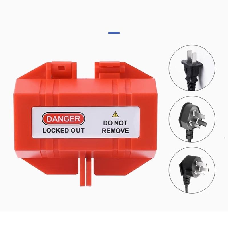Plastic Tagout Plug Power Lock Portable Electrical Plug Lock Lockout ...
