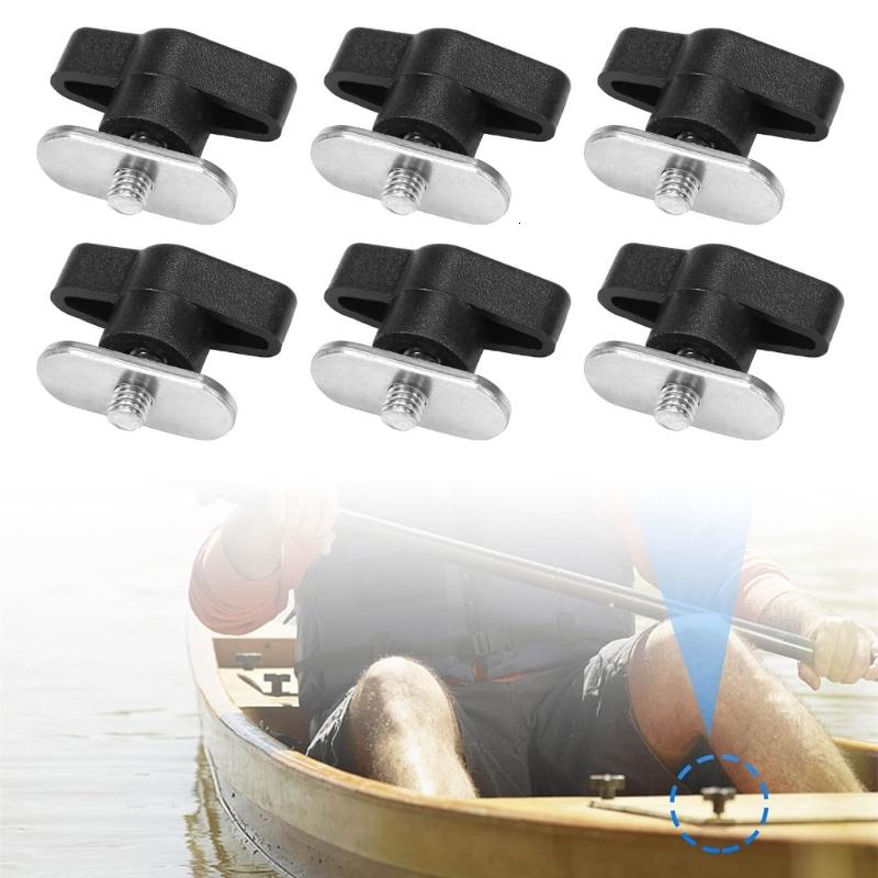 6Pcs Stainless Steel Canoes Screws Nut Kayak Screws Nut Boats Screw ...