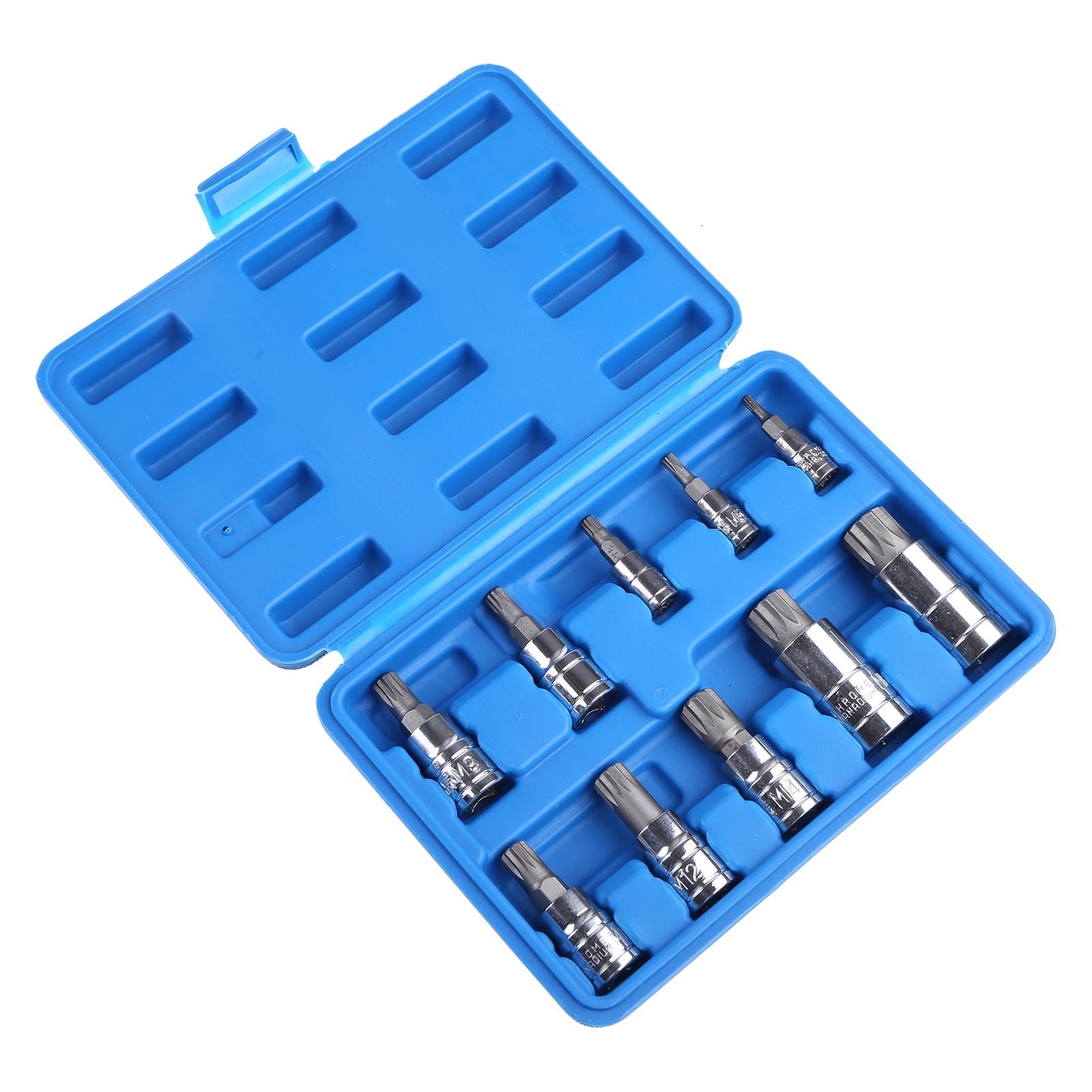XZN Triple Square Spline Bit Socket Set 12 Point Tamper with Carrying ...