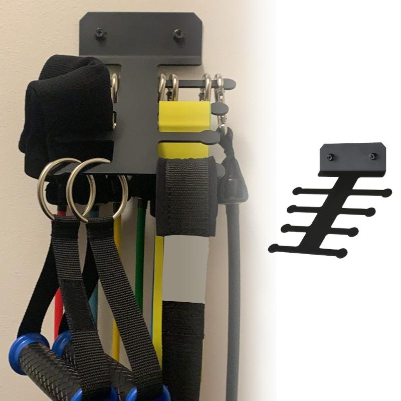 Metal Resistance Band Rack Storage Hanger Wall Mount Gym Equipment ...