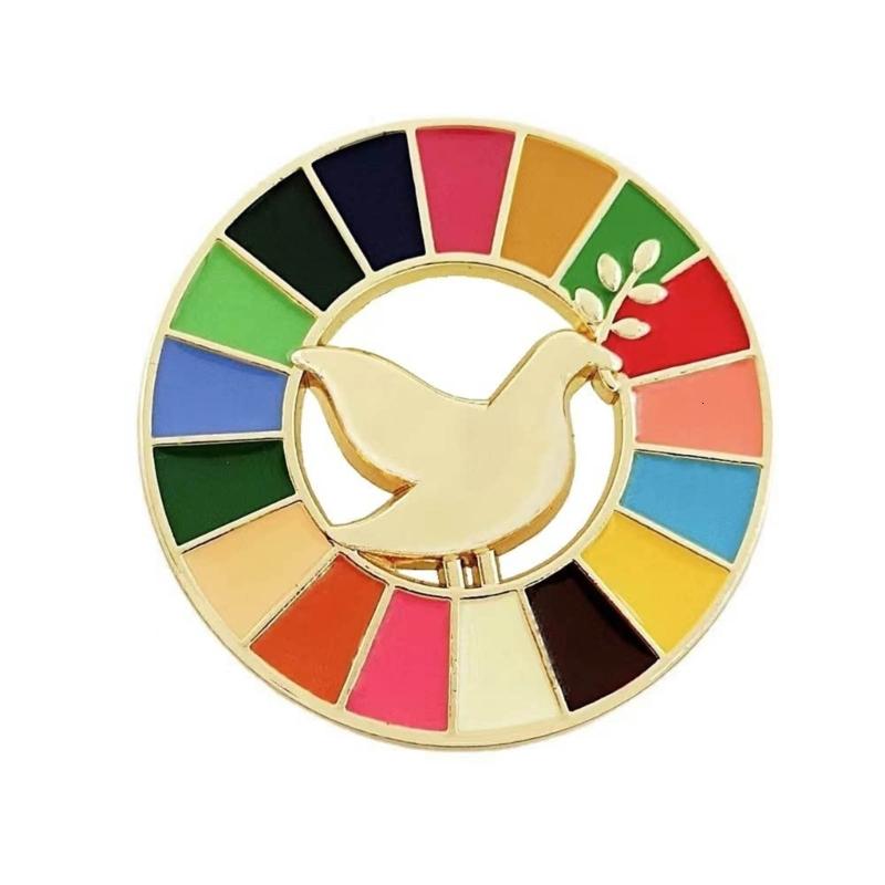 United Nations Peace Dove Brooch Badge Sustainable Development Goals ...