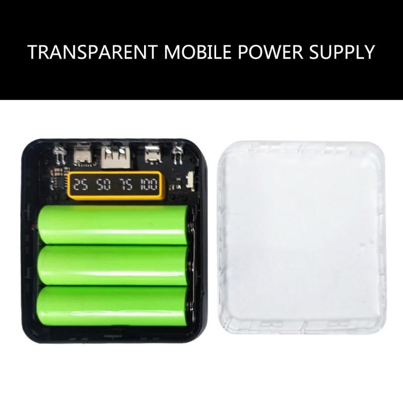 Power Banks Box Case for 3pcs 18650 Batteries Support Quick Charging ...