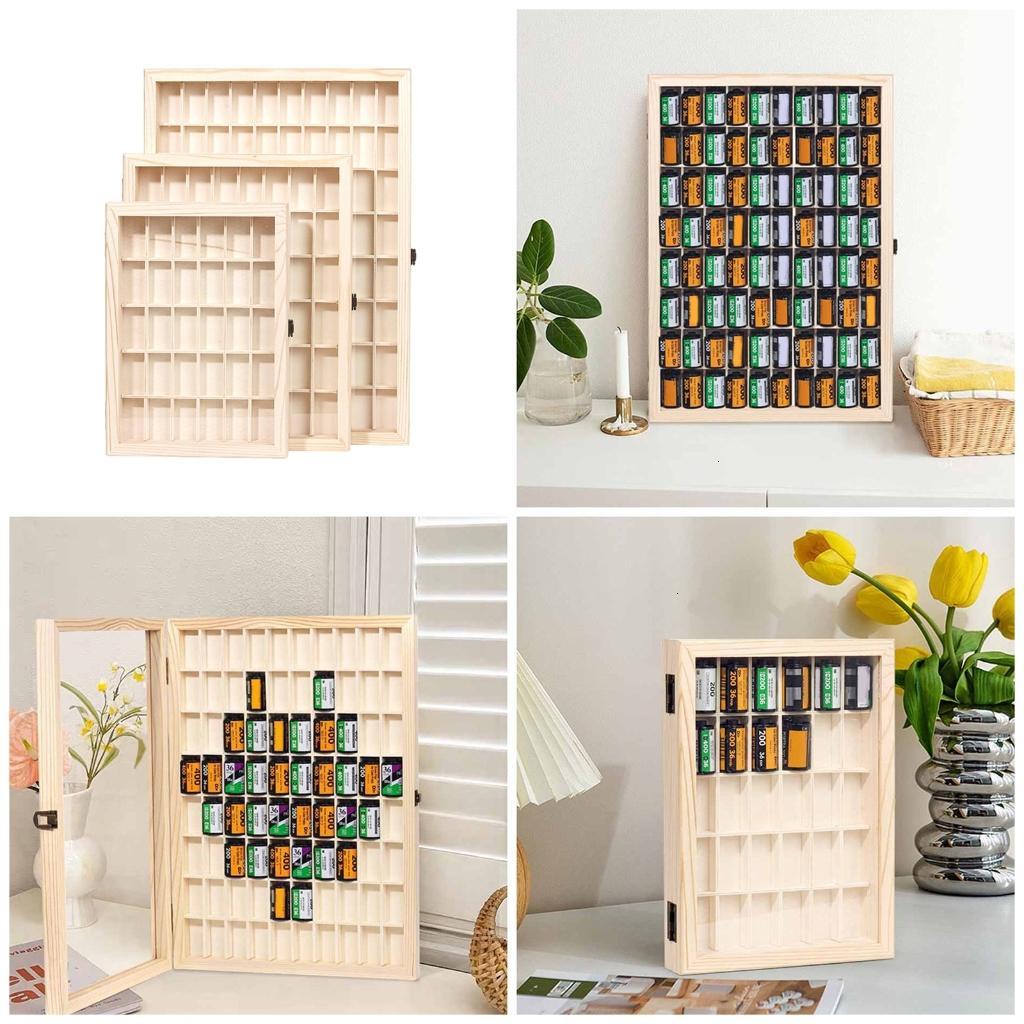 Multipurpose Wooden Film Roll Display Case for Photography Enthusiasts ...