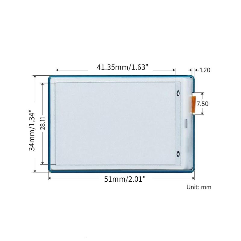 High-Contrast 1.9" 91 Segment EPaper Display Black White EPaper Module ...