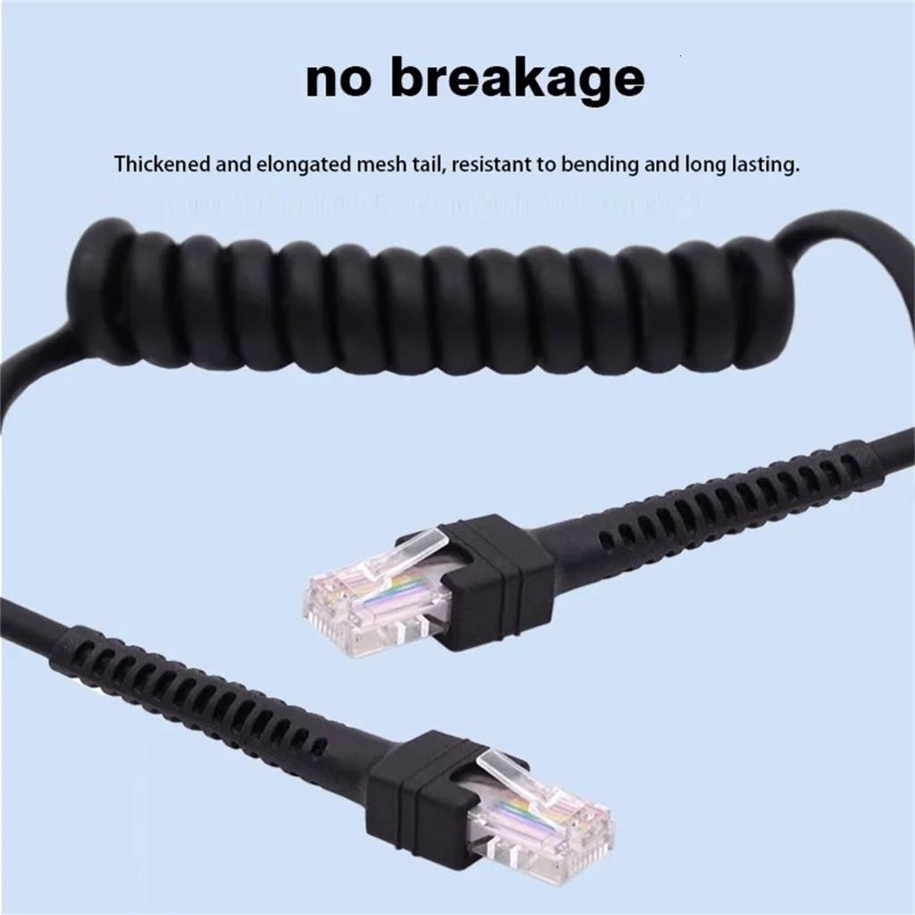 Cat6 8 Cored Spring Coiled Ethernet Cable Gigabit Speed Networking Wire ...