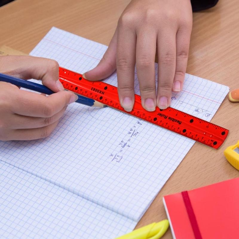 30cm Flexible Ruler Straight Ruler Mathematics Drawing Ruler Soft ...